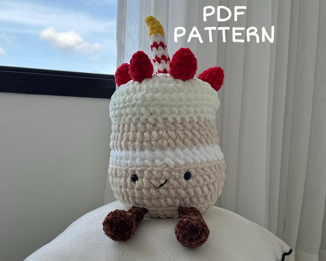 Birthday Cake Crochet PATTERN PDF ONLY, Cake Crochet Amigurumi Pattern ...
