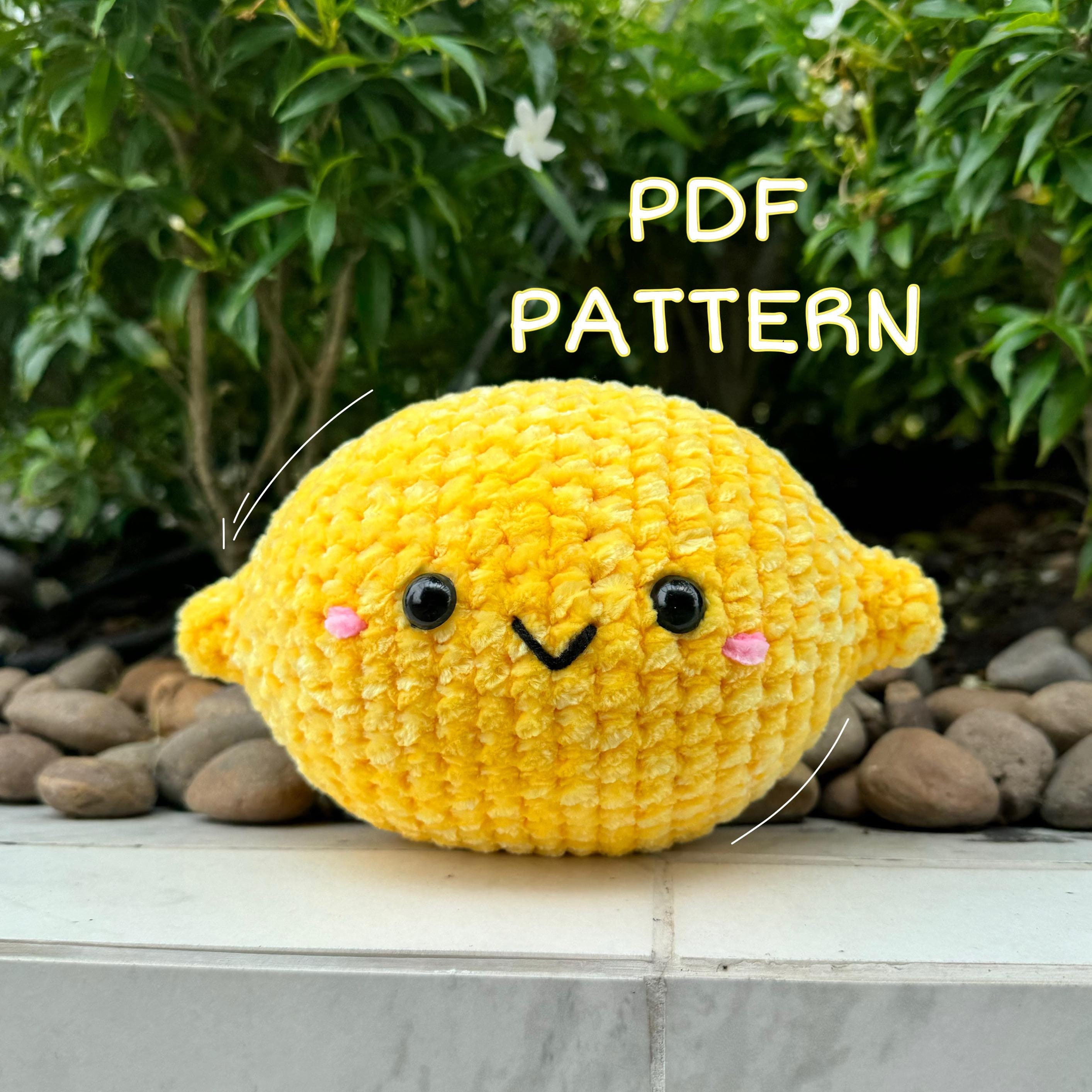 Crochet Lemon Amigurumi PATTERN PDF ONLY, Citrus Fruit Crochet Tutorial ...