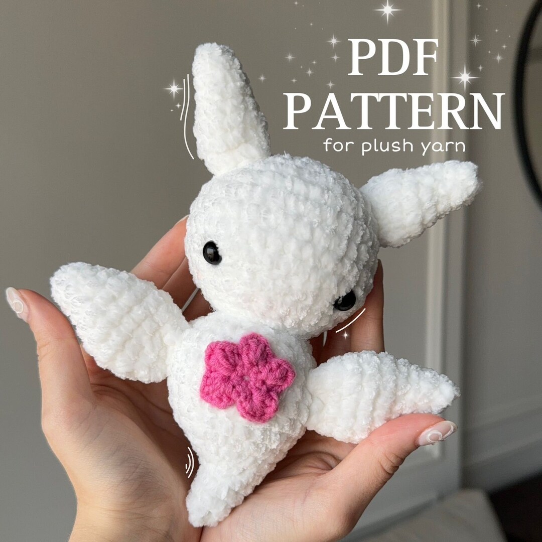 Crochet PATTERN Plush Yarn Bat, Cuddly Bat Pattern PDF ONLY, Cute Bat ...