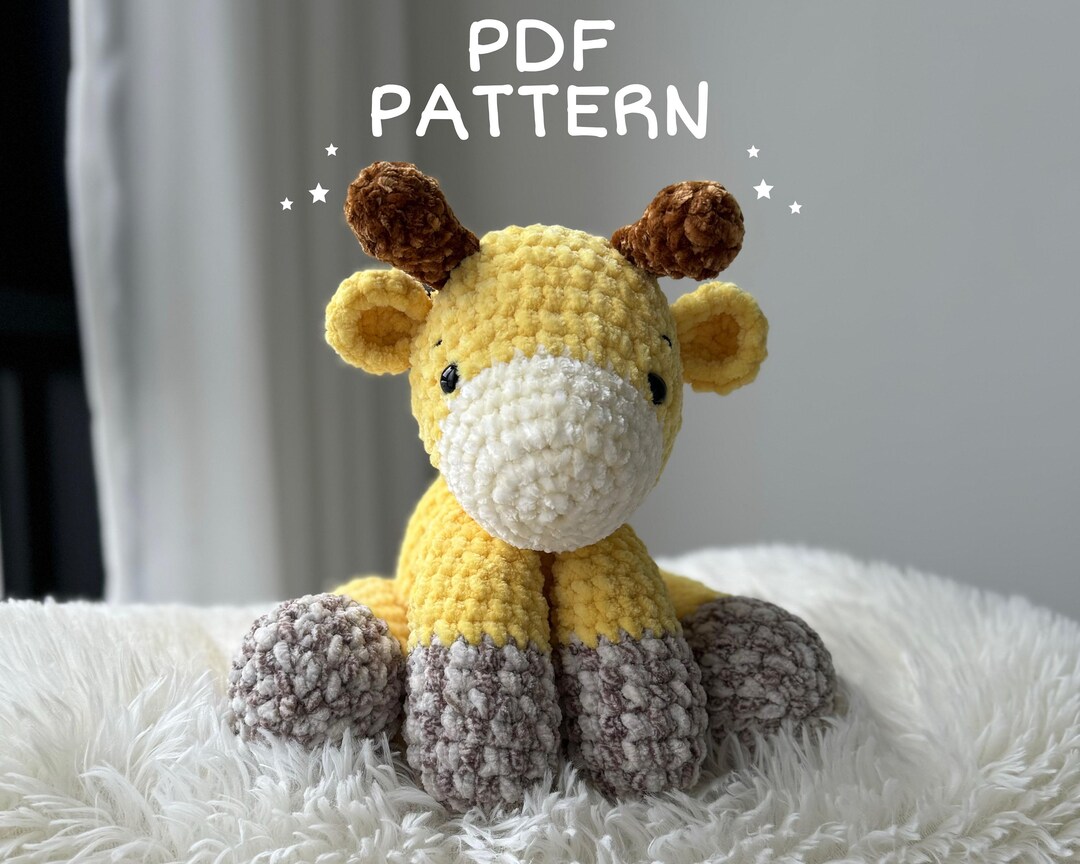 Plush Giraffe Crochet PATTERN PDF ONLY, Cute Giraffe Amigurumi Crochet ...
