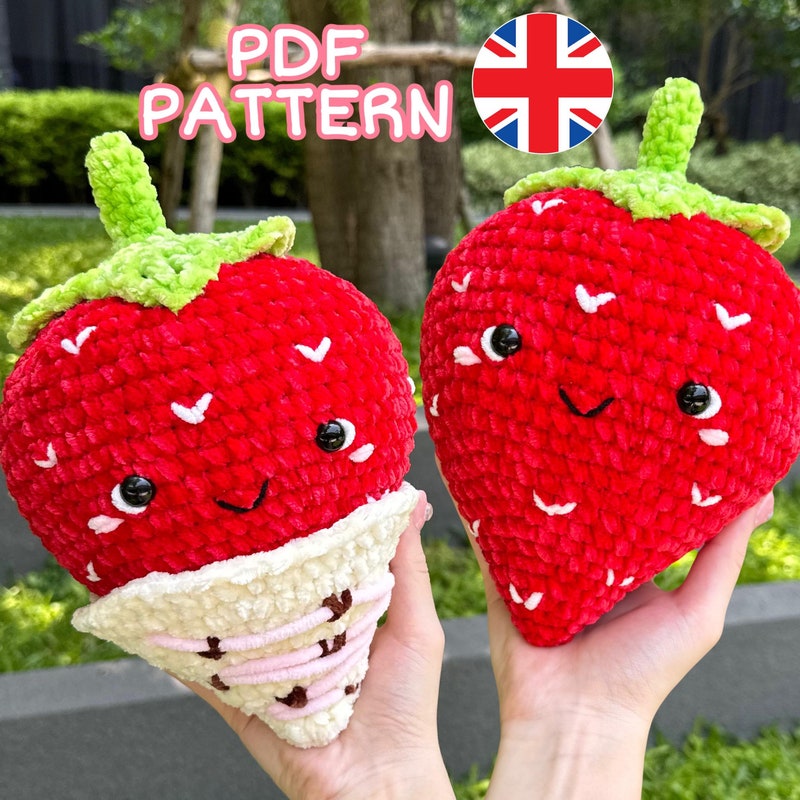 Strawberry Plush - Etsy UK