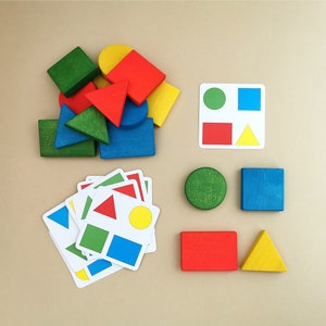 Montessori Shape Puzzle – Wooden Toy for Preschoolers | Learn Geometric ...