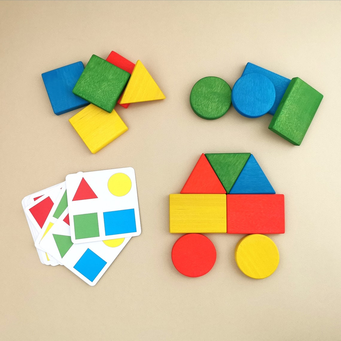 Montessori Shape Puzzle – Wooden Toy for Preschoolers | Learn Geometric ...