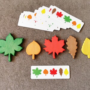 Wooden Puzzle Toy Leaves – Montessori Inspired Autumn Activity for Kids ...