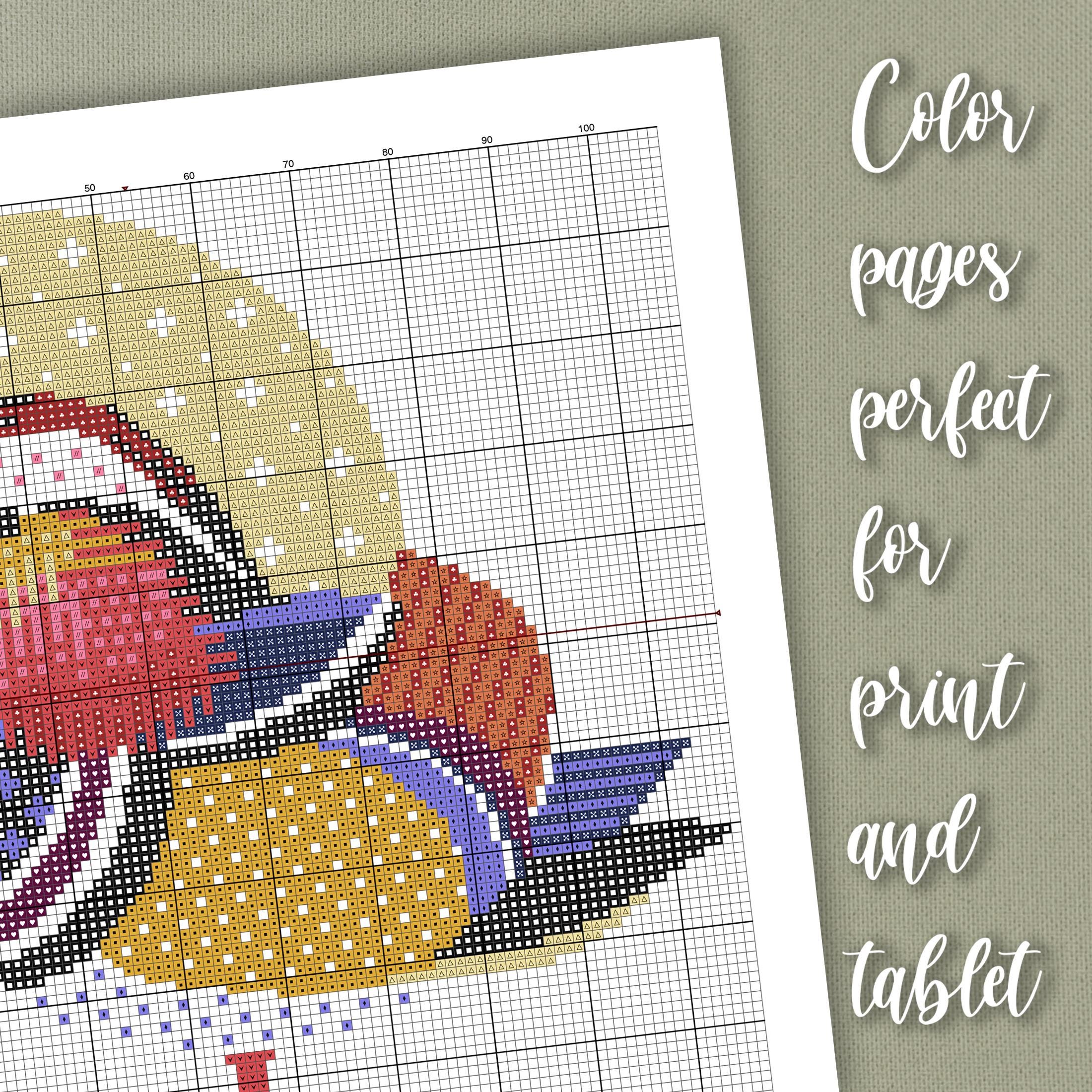 Mandarin Duck Cross Stitch Pattern: Modern Bird Embroidery (PDF Pattern ...