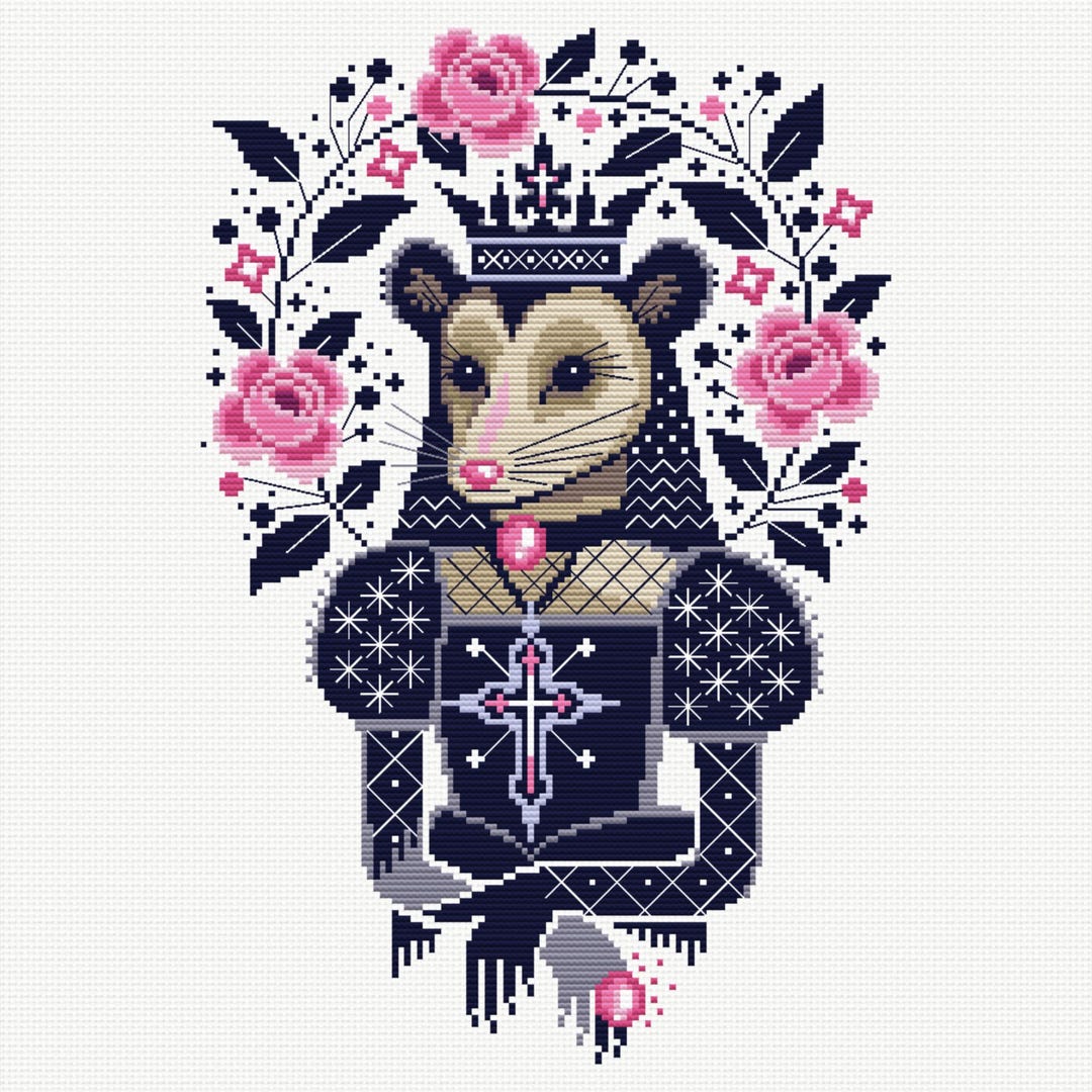Gothic Princess Possum Cross Stitch Pattern Instant Download PDF ...