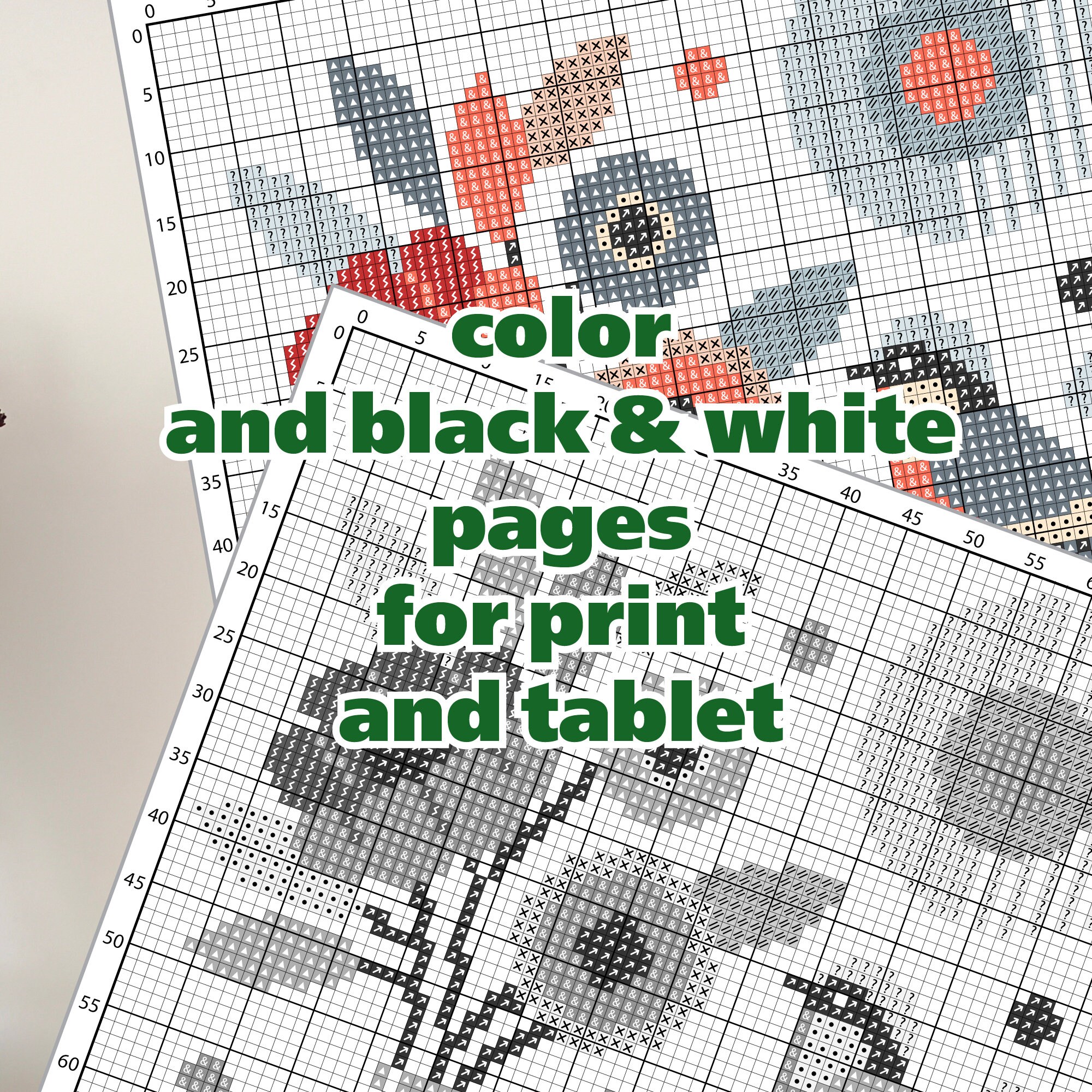 Floral Still Life Cross Stitch Pattern: Bird and Flowers (PDF Download ...