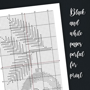 Gothic Fir Tree Cross Stitch Pattern, Instant Download PDF, Modern ...