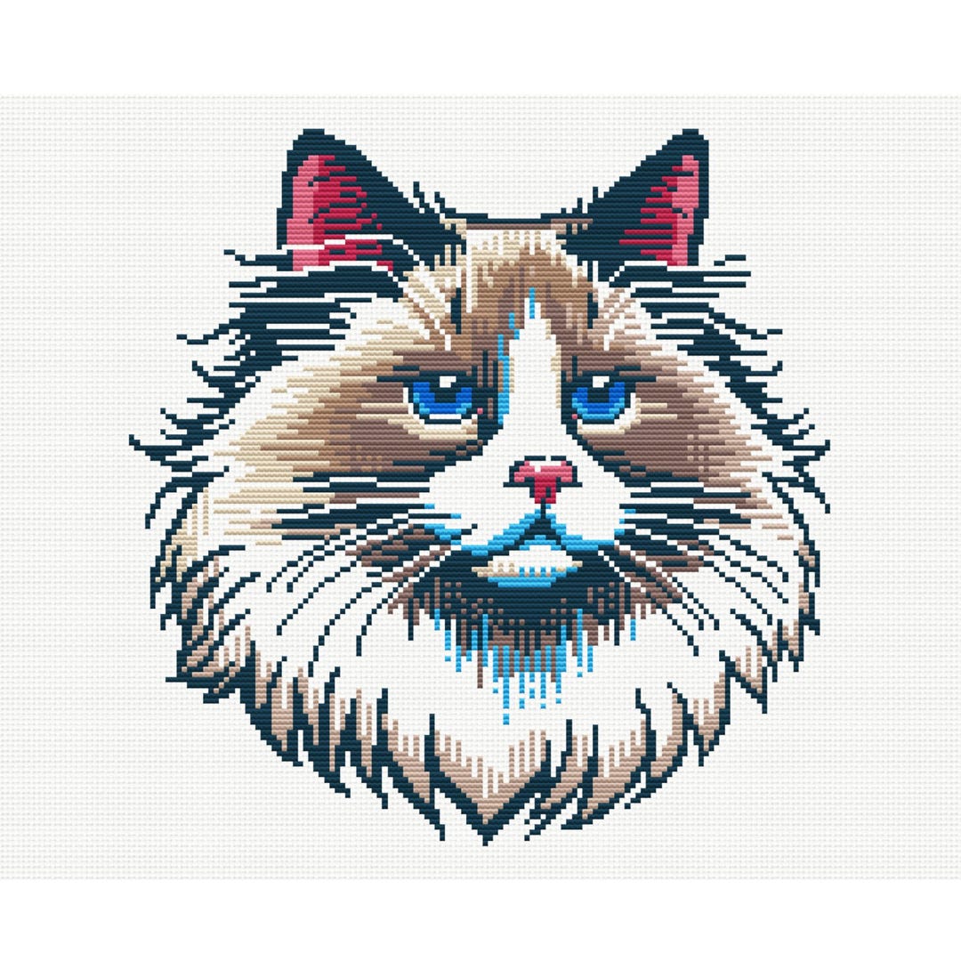 Cat Cross Stitch Pattern Instant Download PDF, Beloved Pet, Cat Lover ...