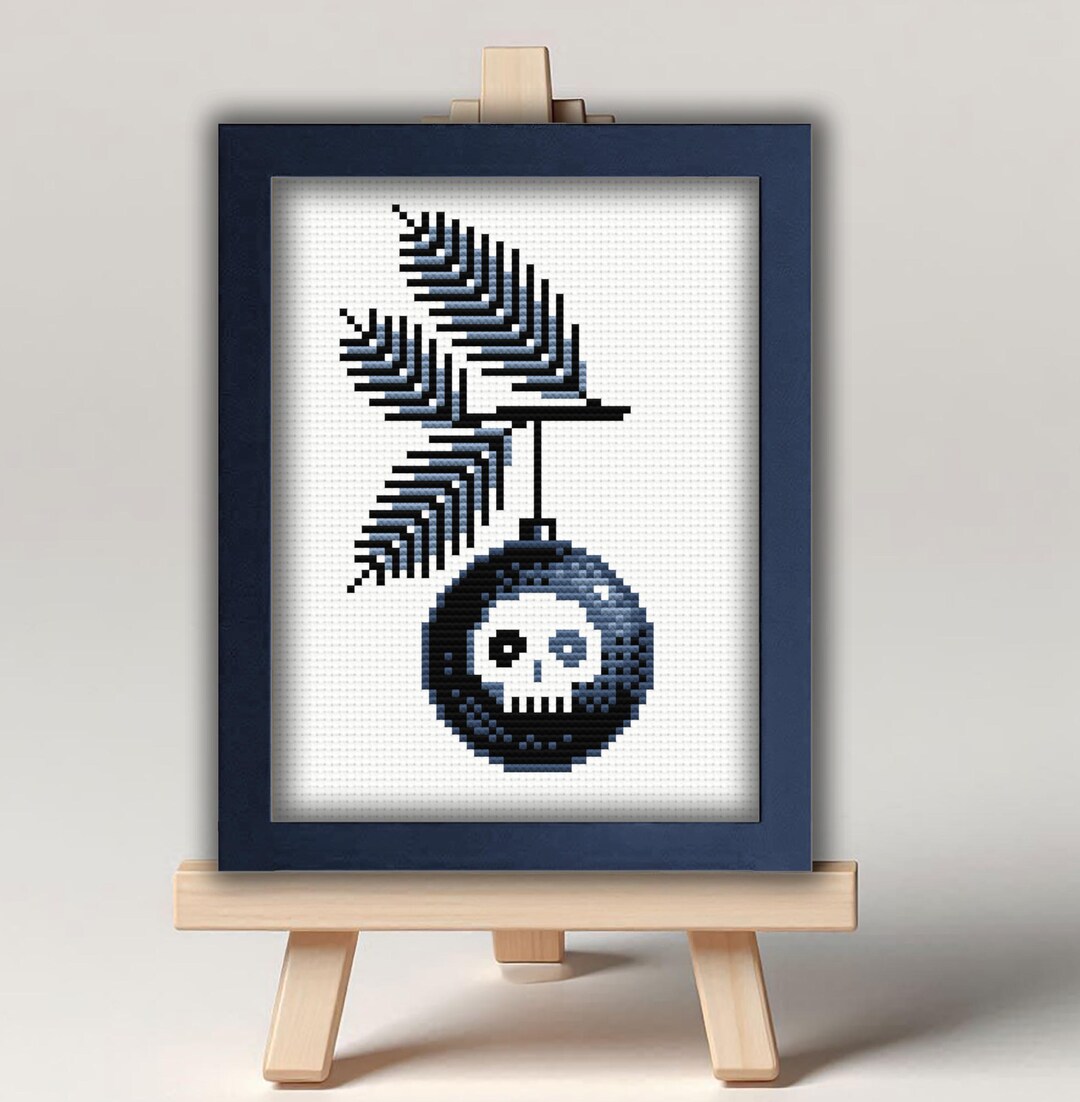 Gothic Fir Tree Cross Stitch Pattern, Instant Download PDF, Modern ...