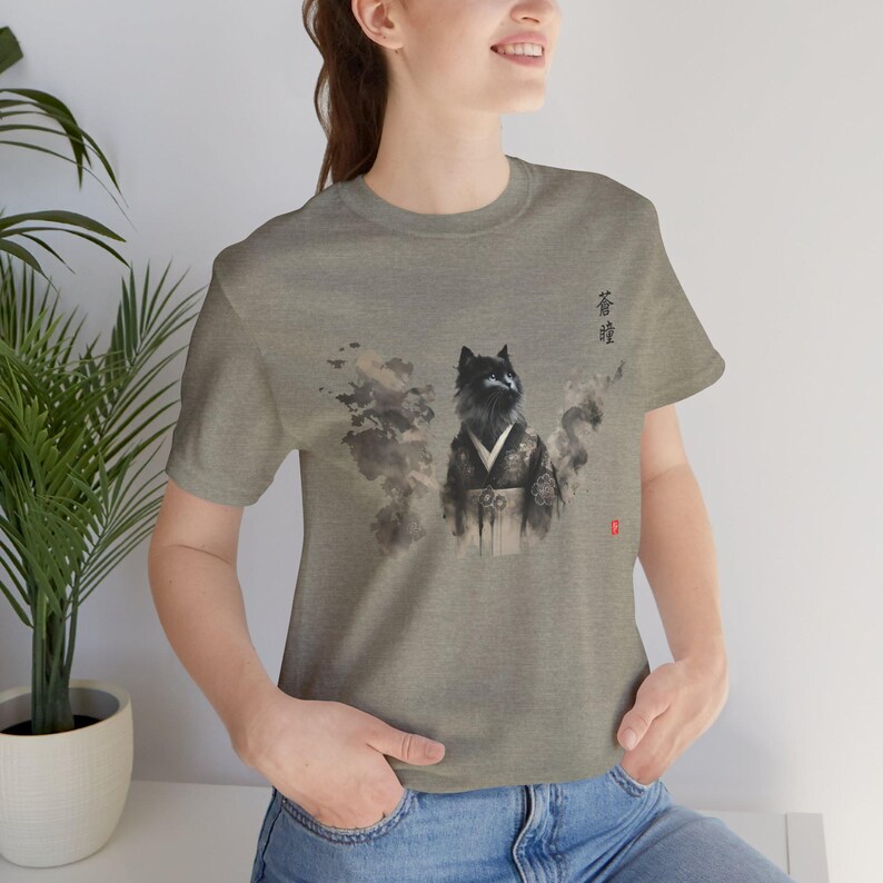 Maine Coon Cat Kimono T-shirt, Japanese Woodblock Art, Feudal Japan ...