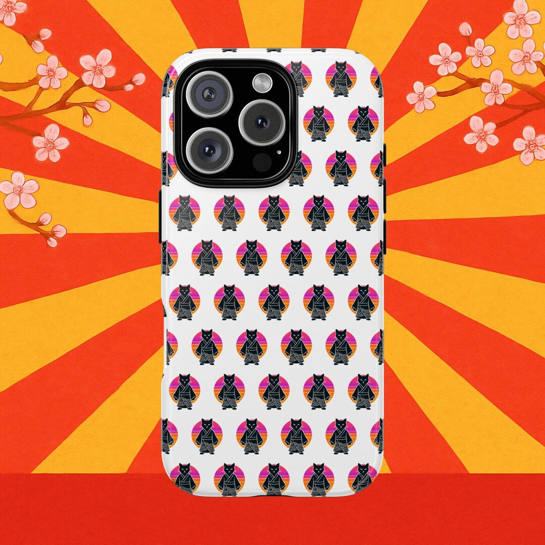 Kimono Cat Phone Case: Zen Kitty Neko Samurai Design - Etsy