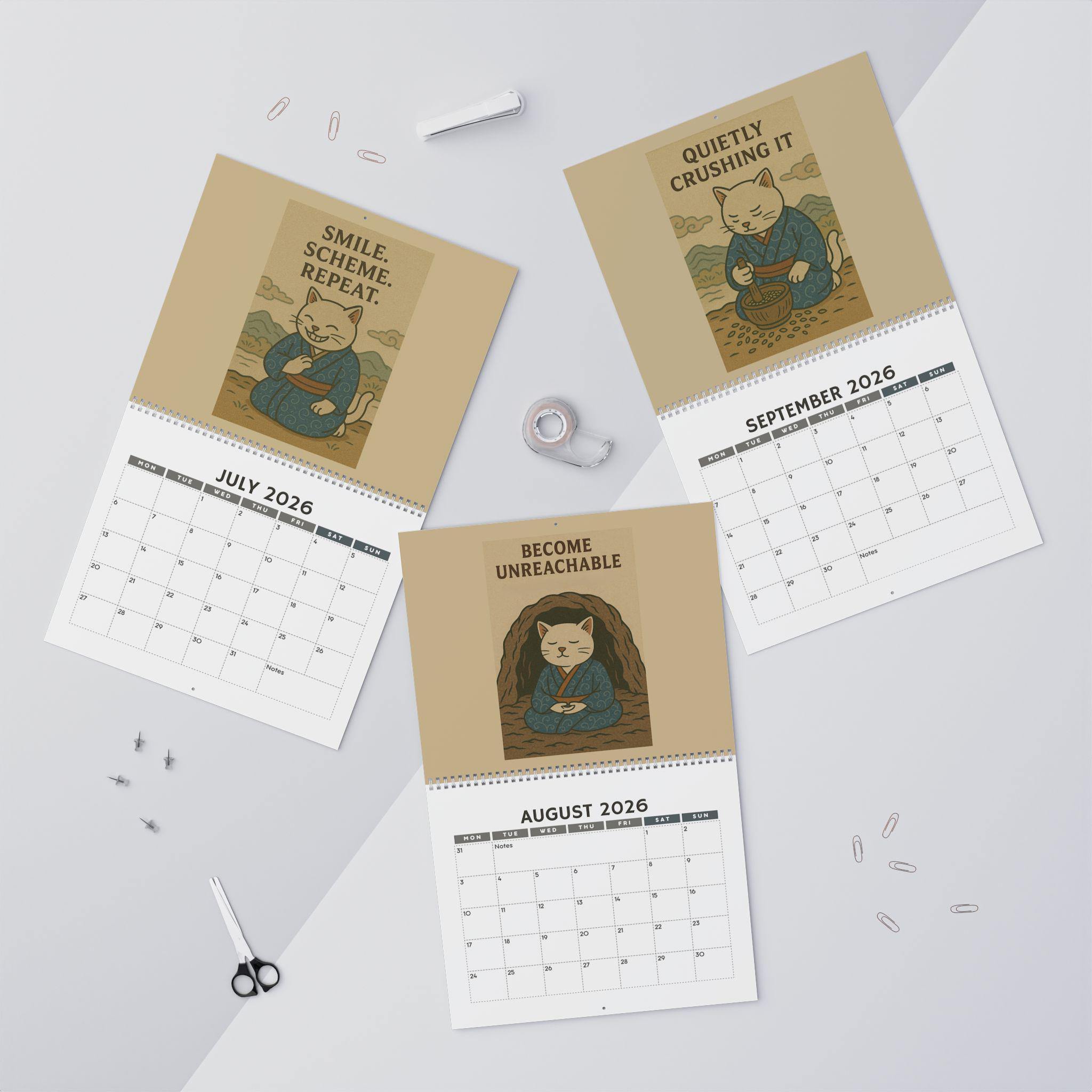Quirky Quotes by Cats in Kimonos Wall Calendar 2026, Japanese Wisdom ...