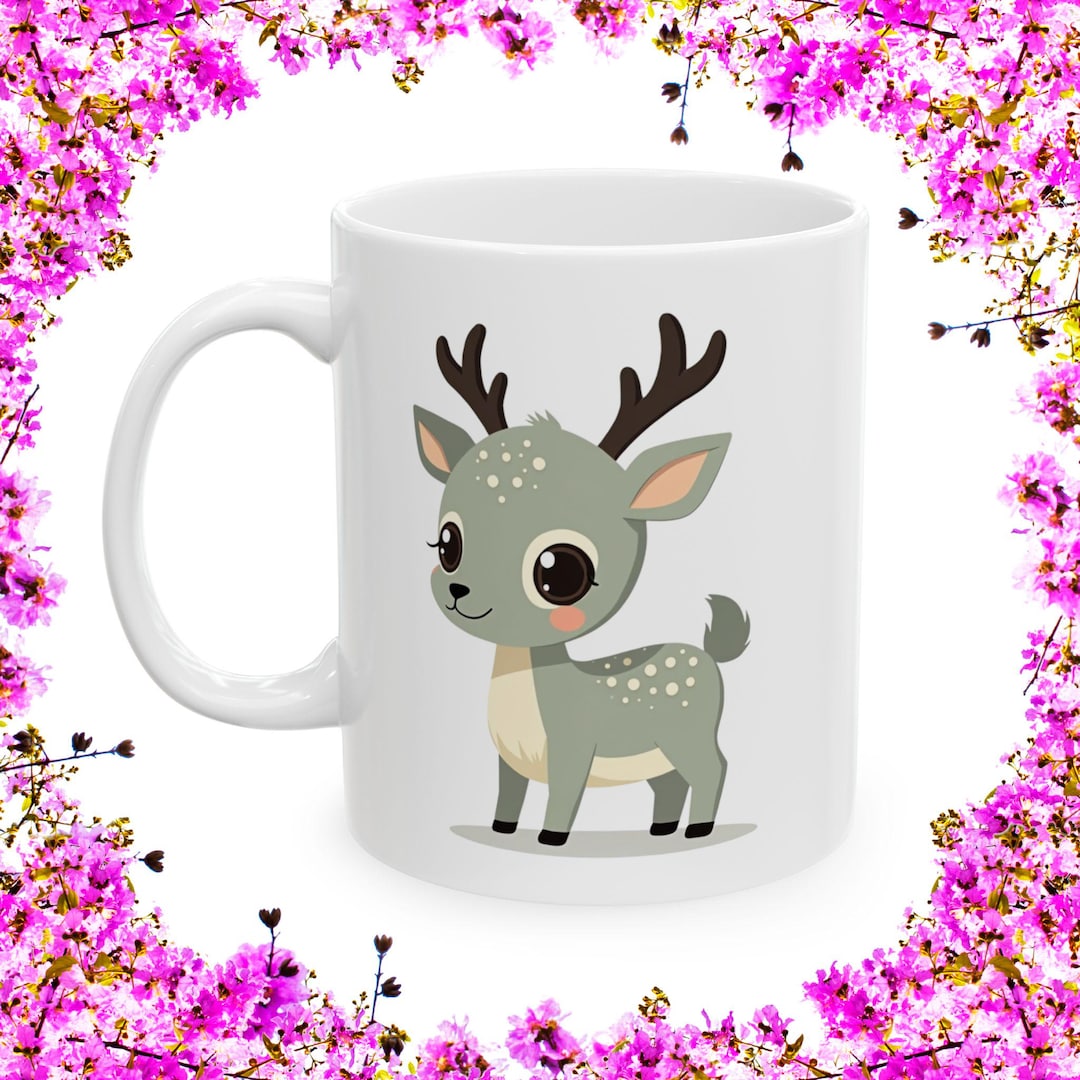Deer Mug, Kawaii Cute Anime Cup, Spirit Animal, Cute Shika Cup ...