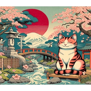 Waterproof Sticker Pack: Cute Japanese Cat Stickers for Laptop, Water ...