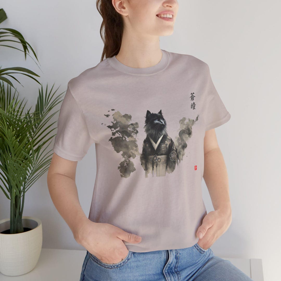 Maine Coon Cat Kimono T-shirt, Japanese Woodblock Art, Feudal Japan ...