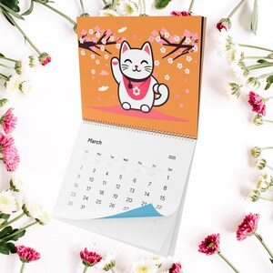 Maneki Neko 2025 Wall Calendar - Japanese Lucky Cats, Monthly Decor ...