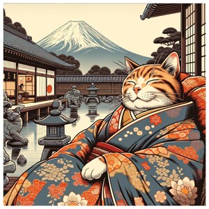 Waterproof Sticker Pack: Cute Japanese Cat Stickers for Laptop, Water ...