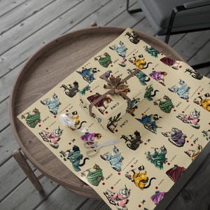 Kimono Cats Wrapping Paper: Japanese Sushi Neko Gift Wrap - Etsy
