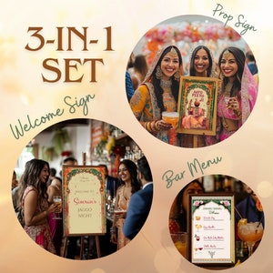 Bar Sign Set | Sangeet | Wedding | Dulhan | Mehndi | Engagement, Mehndi ...