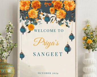 Welcome Sign Sangeet Wedding Sign Customizable Anand Karaj, Engagement ...