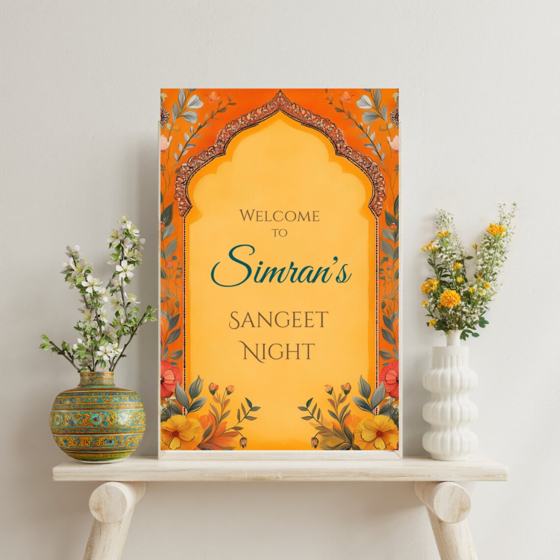 Welcome Sign Sangeet Wedding Sign Customizable | Anand Karaj ...