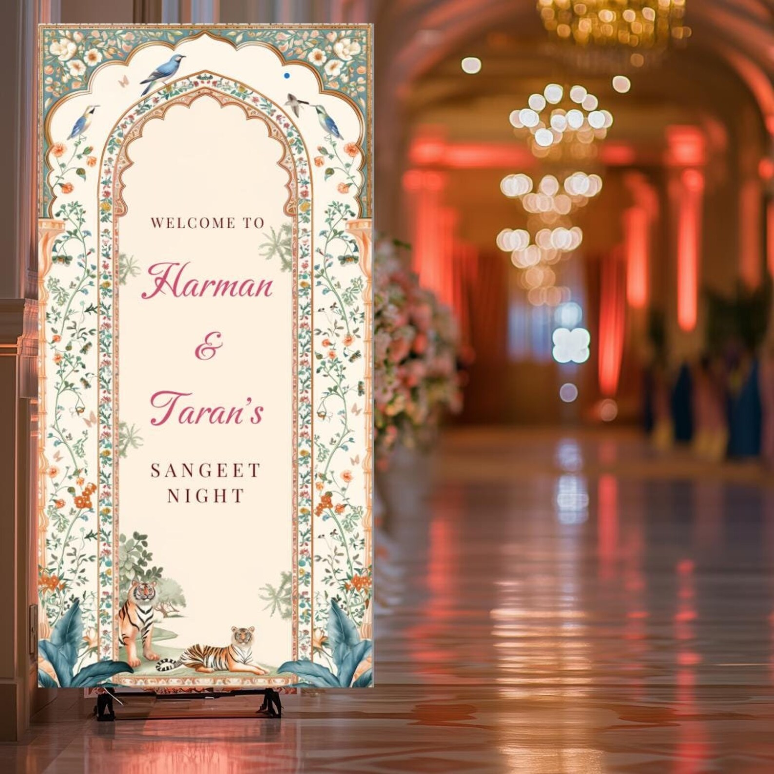 XL 8x4 FT 6X3 Wedding Back Drop, Sangeet Wedding Sign, Customizable ...