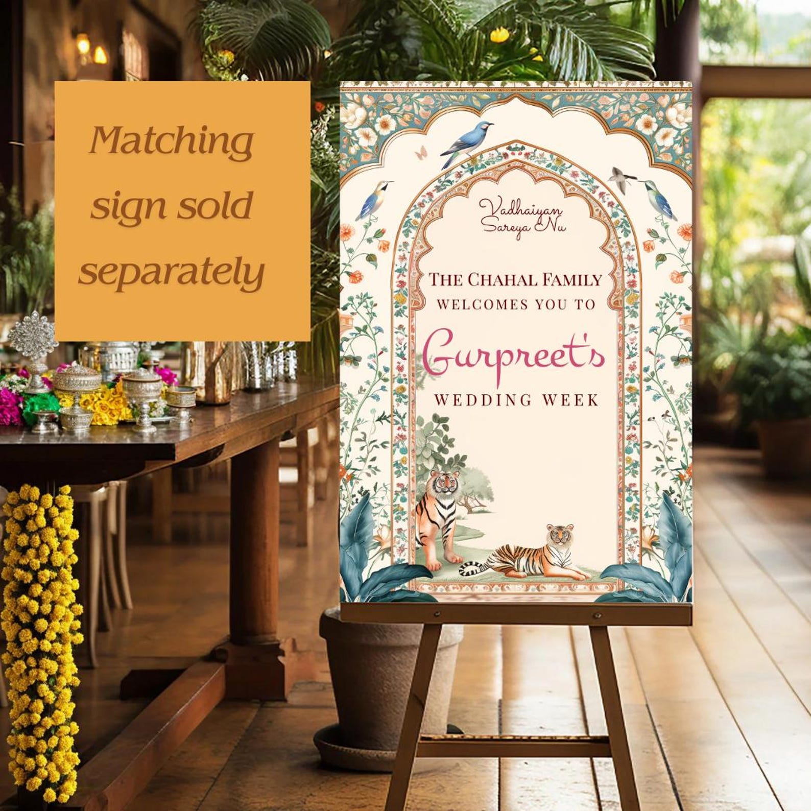 XL 8x4 FT 6X3 Wedding Back Drop, Sangeet Wedding Sign, Customizable ...