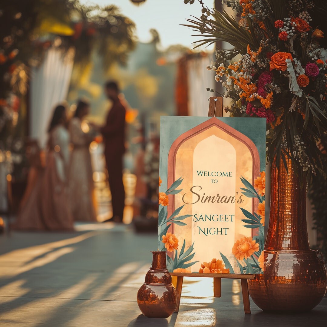 Welcome Sign Sangeet Wedding Sign Customizable | Anand Karaj ...