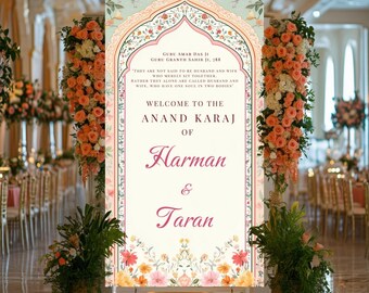 XL 8x4 FT Wedding Back Drop | Sangeet Wedding Sign | Customizable ...