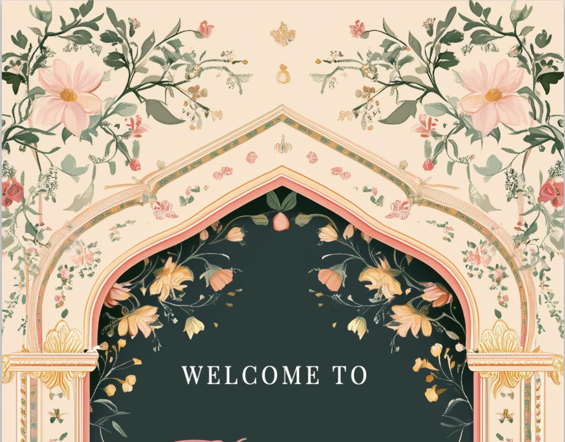 XL 8x4 FT 6X3 Wedding Back Drop, Sangeet Wedding Sign, Customizable ...