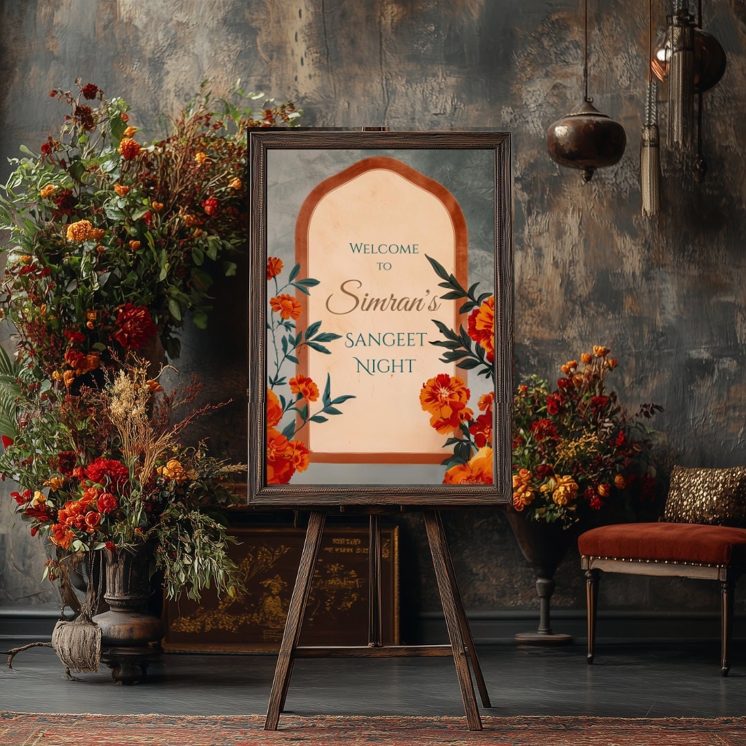 Welcome Sign Sangeet Wedding Sign Customizable | Anand Karaj ...