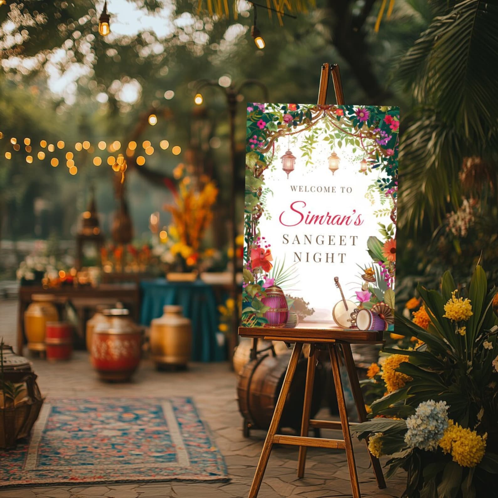 Welcome Sign Sangeet Wedding Sign Customizable | Anand Karaj ...