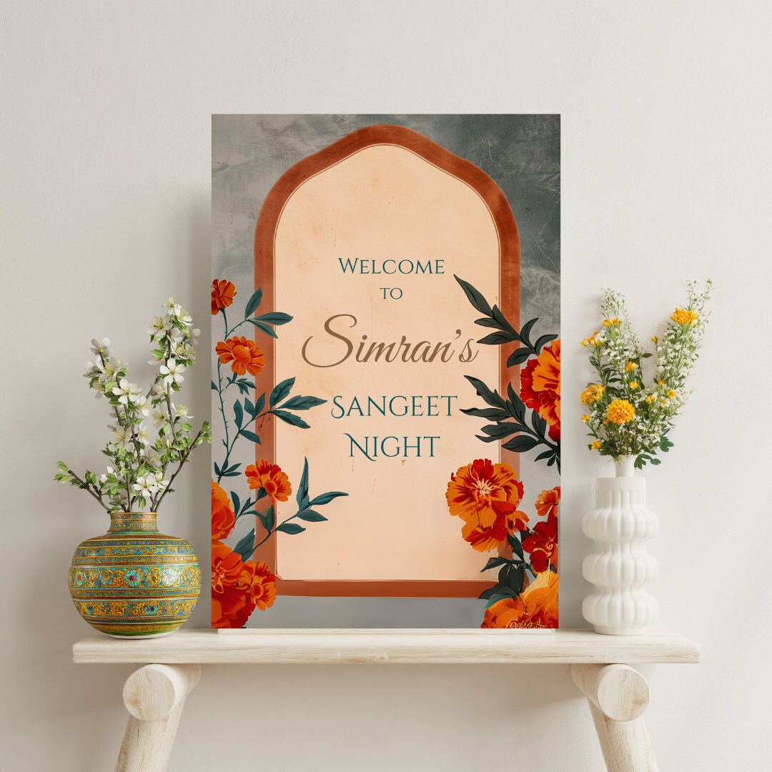 Welcome Sign Sangeet Wedding Sign Customizable | Anand Karaj ...