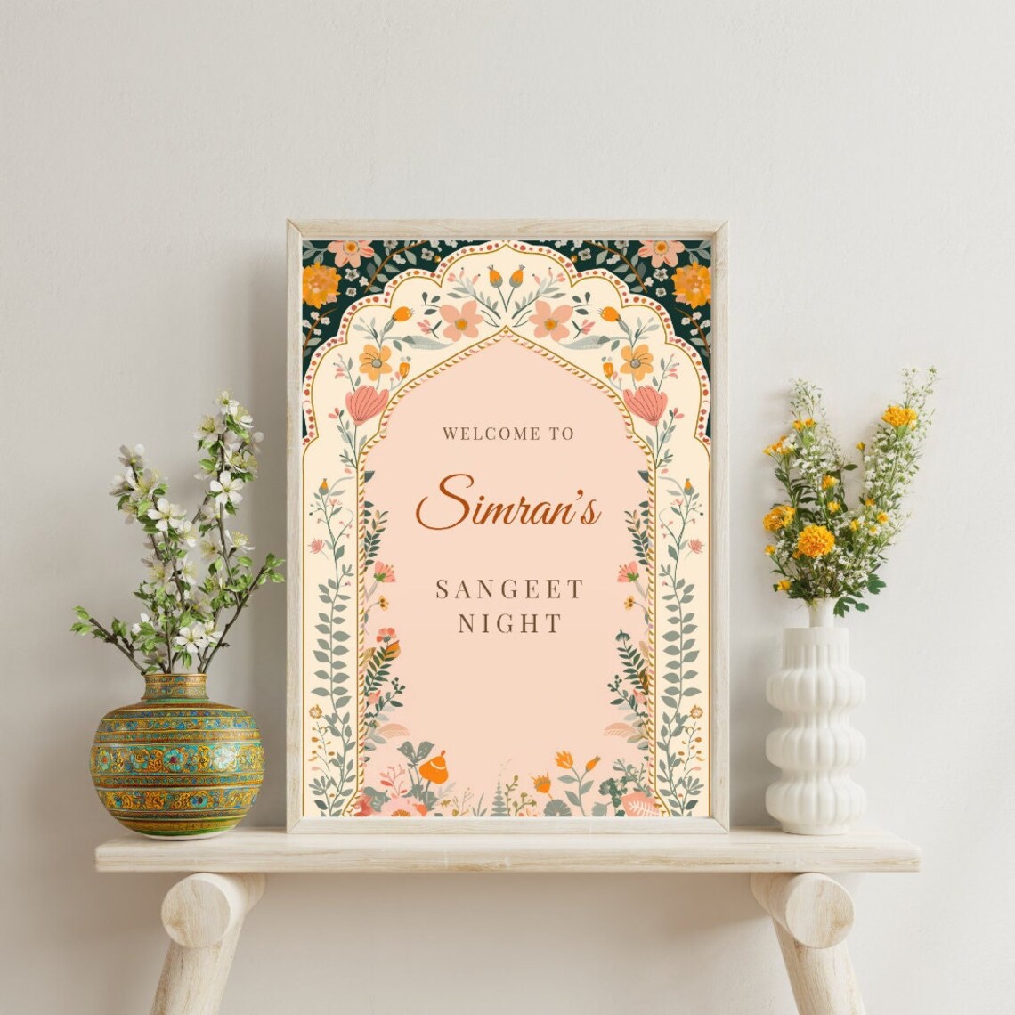 Welcome Sign | Sangeet Wedding Sign | Customizable | Anand Karaj ...