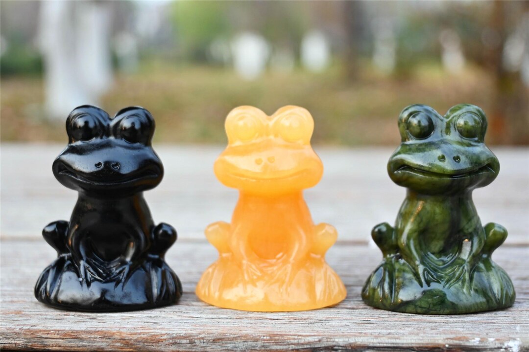 2.4'' Natural Hand Carved Crystal Frog,quartz Crystal,crystal Frog ...