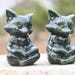 2.2'' Natural Carved Green Jade Fox,quartz Crystal,crystal Fox,crystal ...