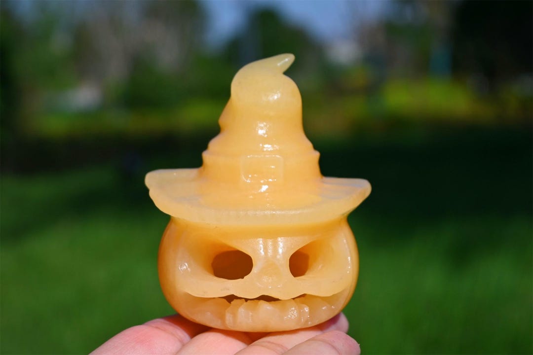 3'' Natural Hand Carved Geodes Stone Pumpkin,quartz Crystal,crystal ...