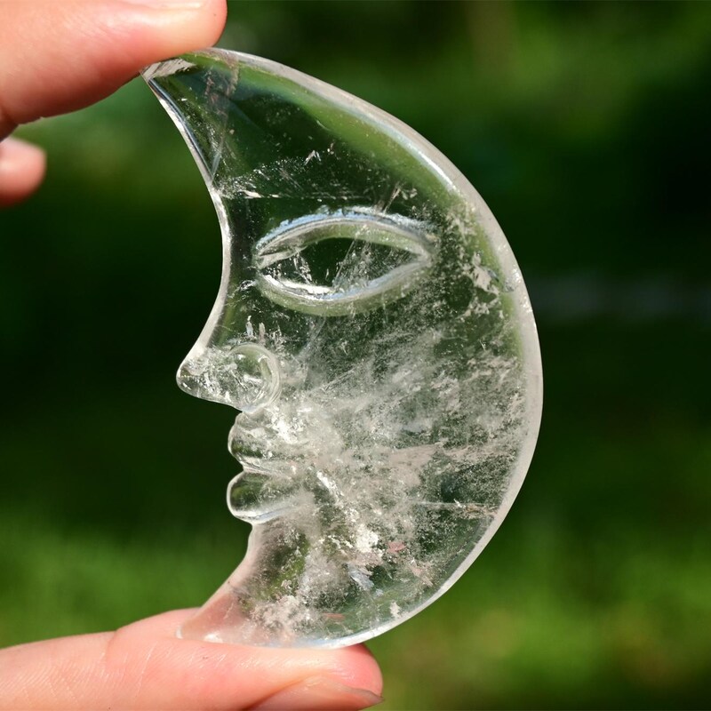 Carved Moon Face - Etsy