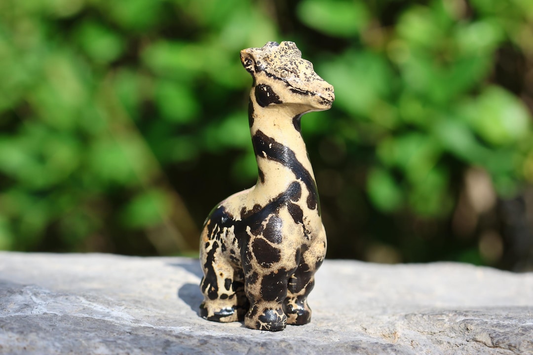 3'' Natural Hand Carved Picture Stone Giraffe,quartz Crystal,crystal ...