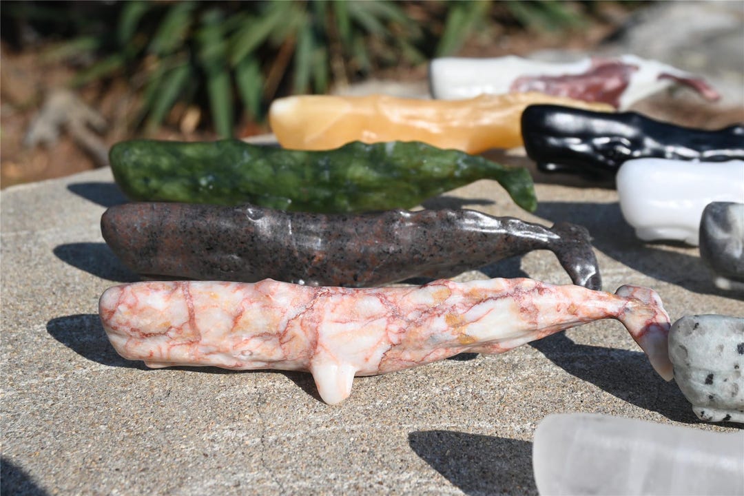 6'' Natural Hand Carved Crystal Whale ,quartz Crystal,crystal Whale ...