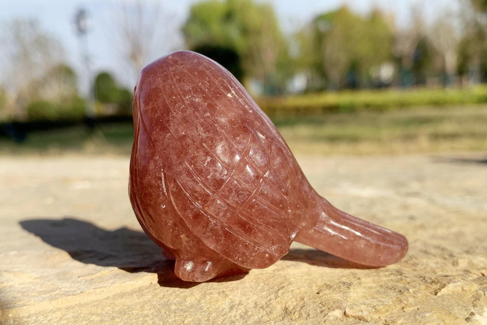2.4'' Natural Strawberry Quartz Bird,quartz Crystal,crystal Bird ...