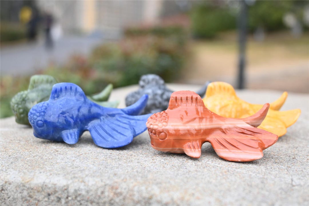 2.4'' Natural Carved Crystal Goldfish,quartz Crystal,crystal Goldfish ...