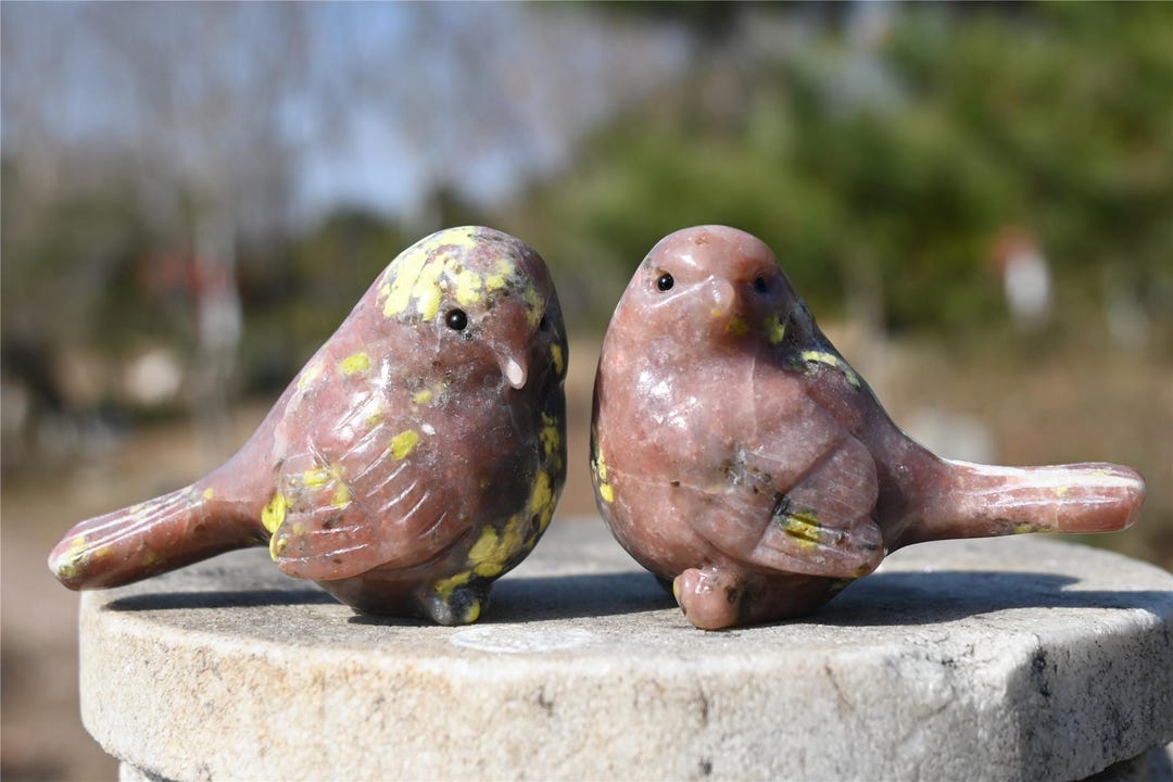 2.4'' Natural Hand Carved Sesame Stone Bird,quartz Crystal,crystal Bird ...