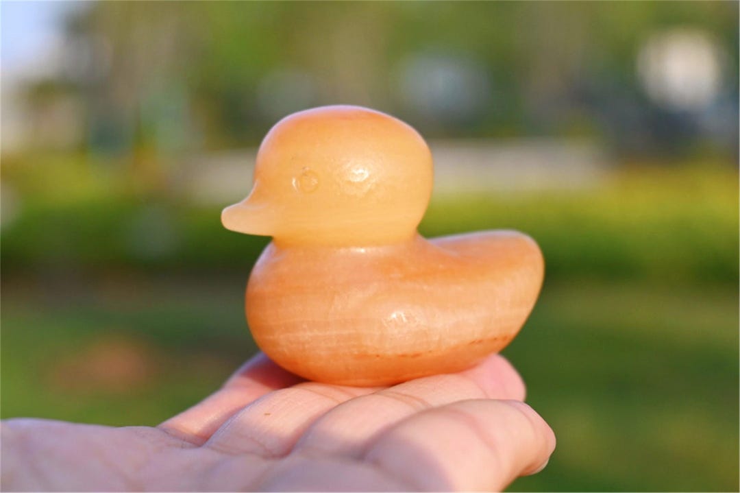 1.6'' Natural Hand Carved Geode Stone Duck,quartz Crystal,cryustal ...
