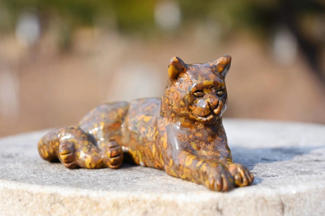 3.2'' Natural Hand Carved Azolite Cat ,carved Cat,quartz Crystal ...