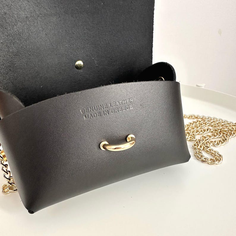 Gold Leather Shoulder Bag – Small Barrel Purse – Gift for Her – Elegant ...