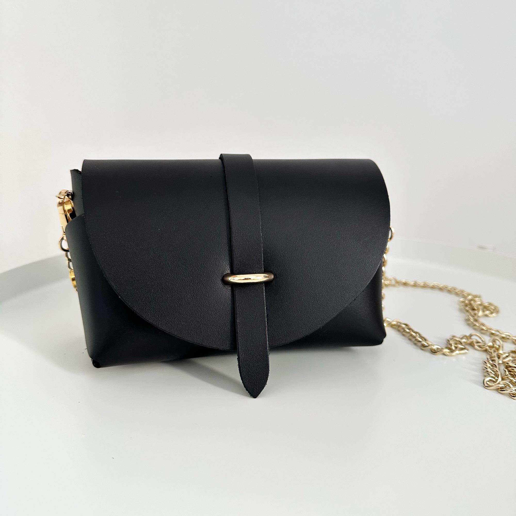 Gold Leather Shoulder Bag – Small Barrel Purse – Gift for Her – Elegant ...