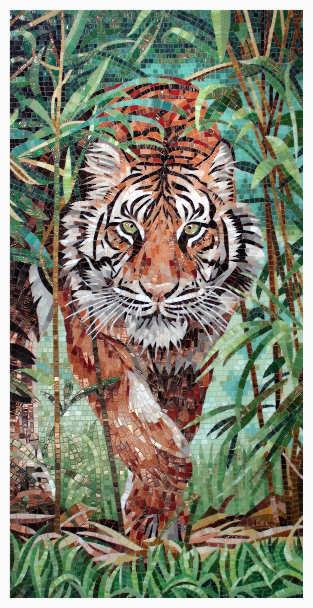 Tiger Mosaic Art Roman Mosaic Technique Wall Art Handmade Art Decor - Etsy