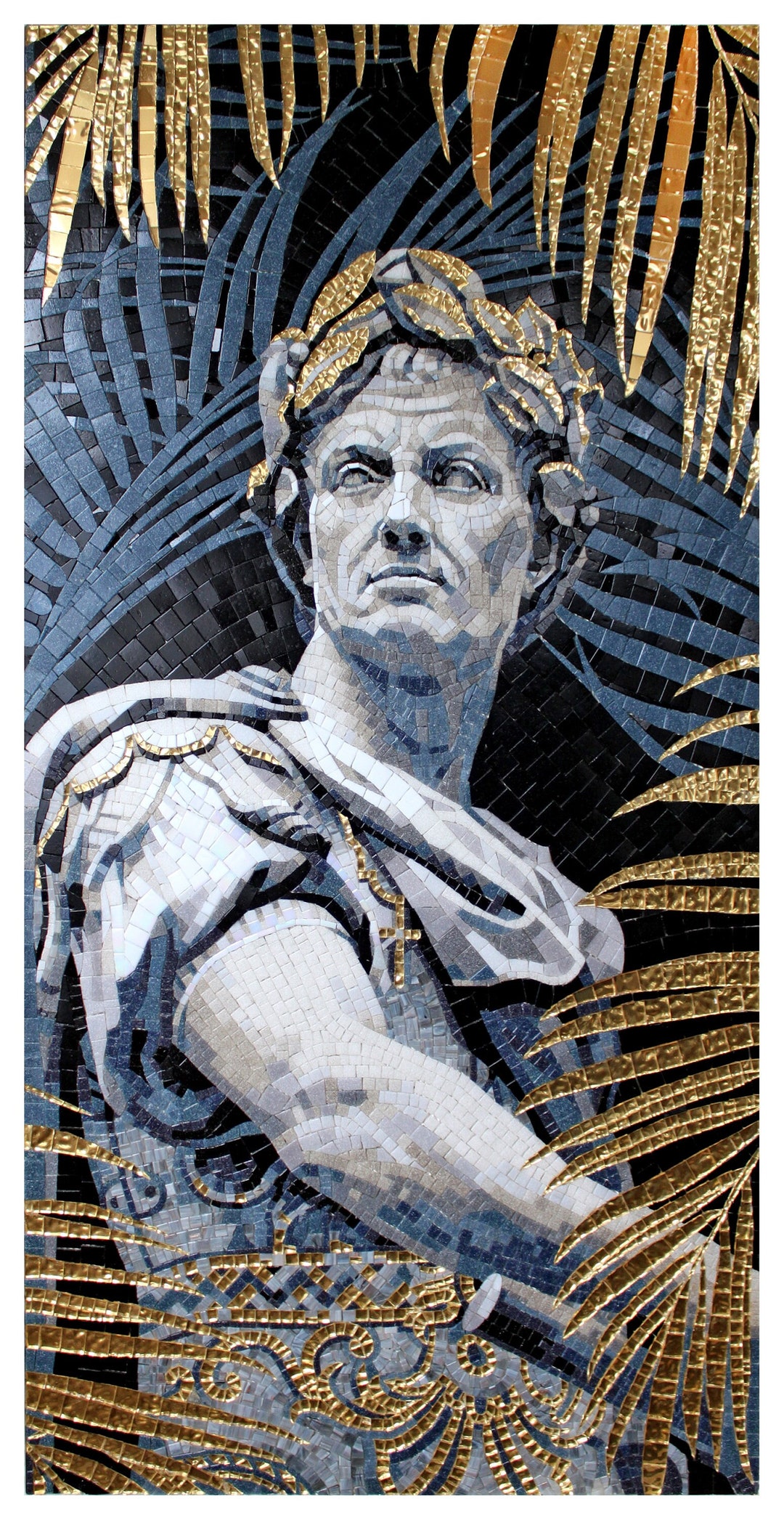 Julius Caesar Mosaic Art Roman Mosaic Technique Wall Art Handmade Art ...